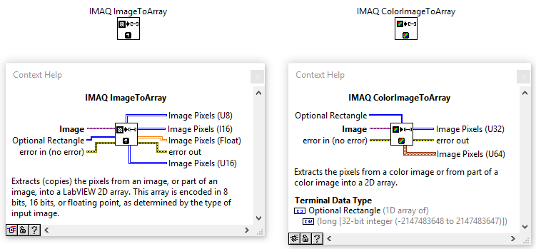 Error -1074396080 at IMAQ Image To Array - National Instruments