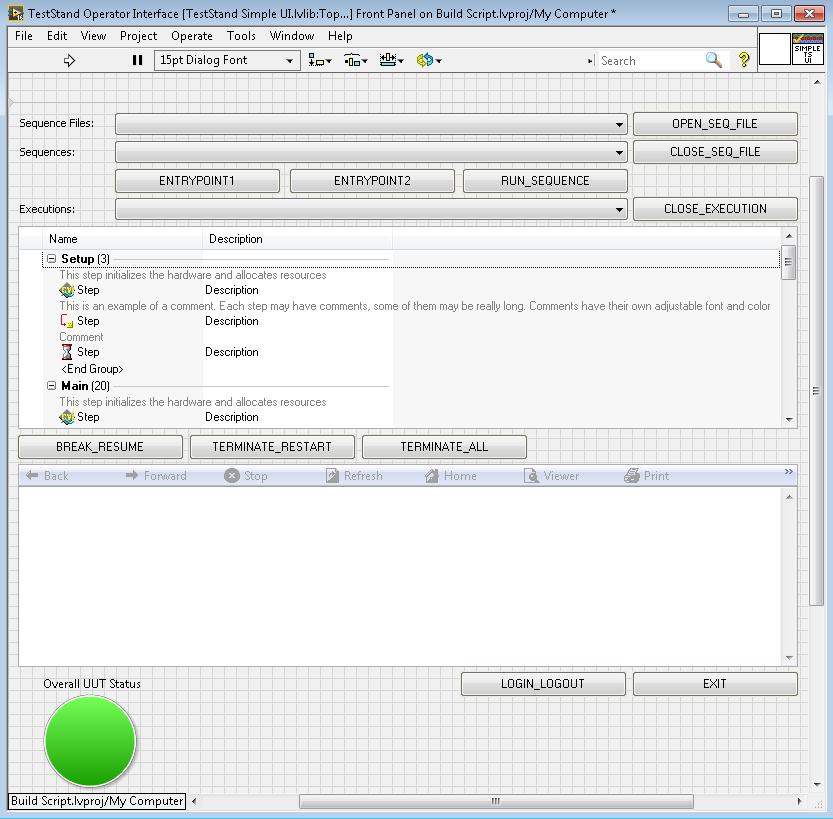 Show Teststand Pass Fail Status In Labview Ui Ni 