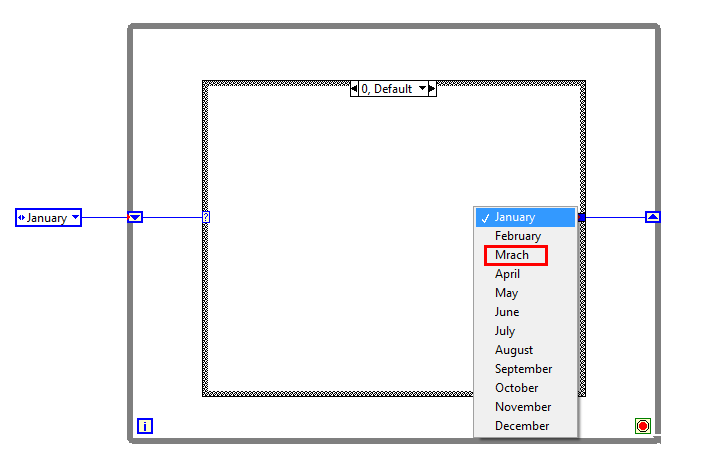 Case Structure Selector Label Only Displays Numeric Values With Enumerated Control Ni
