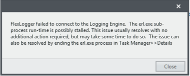FlexLogger Failed to Connect to the Logging Engine - NI