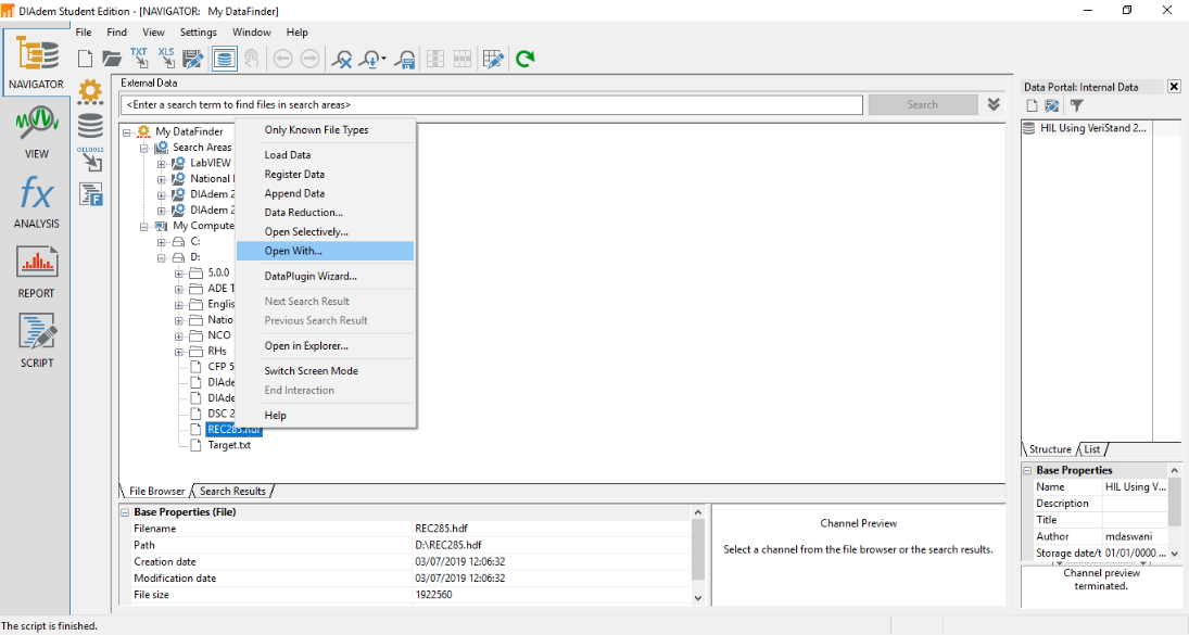 How to Open .hdf Files in NI DIAdem? - National Instruments