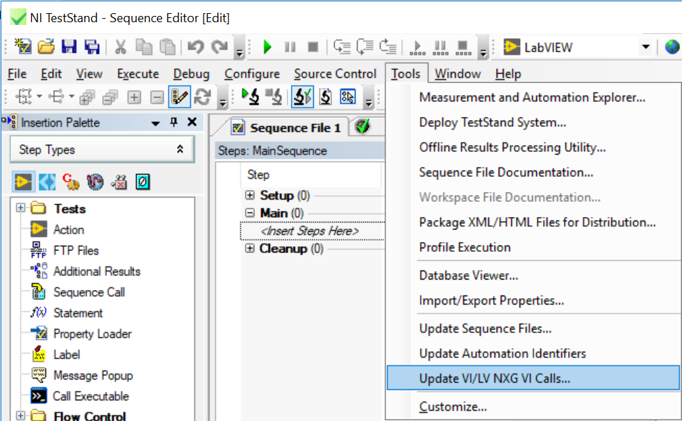 Update Or Refresh All Vis In A Teststand Sequence Ni 