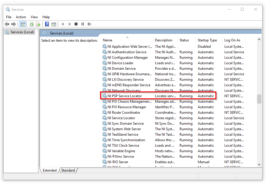 Internal Error 70 Ni Psp Service Locator Could Not Be Started Properly Ni 