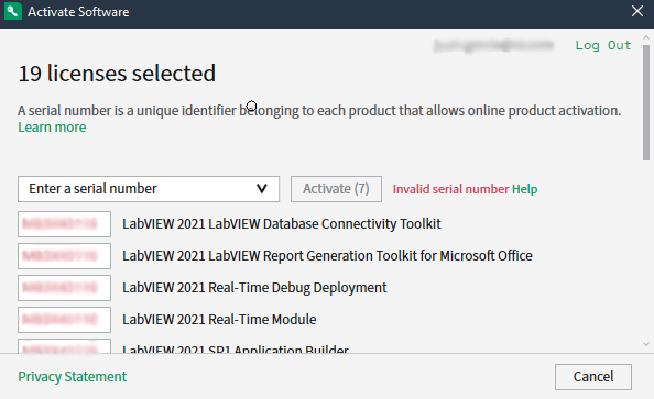 Invalid Serial Number Error in NI License Manager - NI